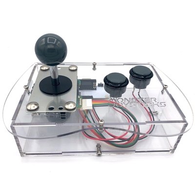 Clear Mini Monster Retro Gaming Joystick Kit - Stealth Grey