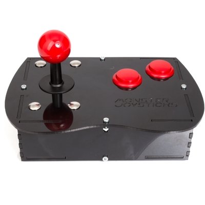 Deluxe BASIC Mini Monster Retro Gaming Joystick Kit - Cherry Red